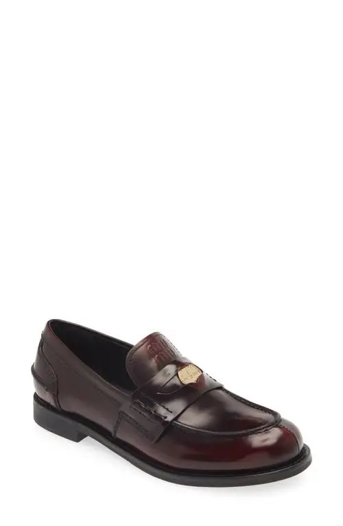 Miu Miu Leather Penny Loafer