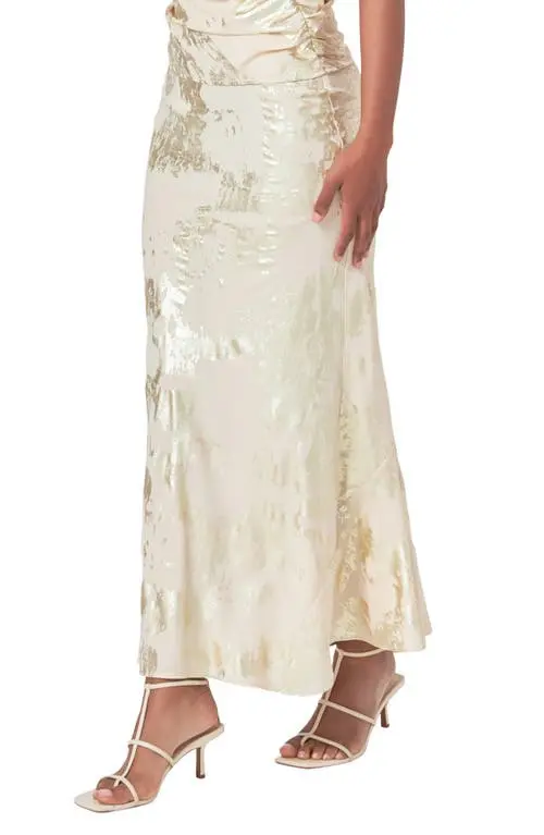Endless Rose Foil Print Skirt