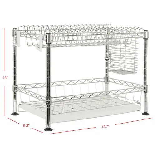 JONATHAN Y Brooklyn 24" Adjustable Dish Rack