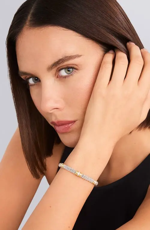Lagos Signature Caviar Diamond Station Bracelet