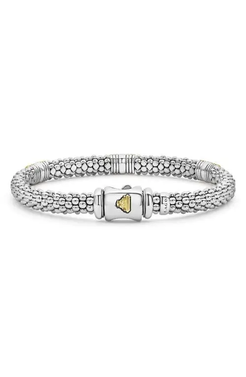 Lagos Signature Caviar Diamond Station Bracelet