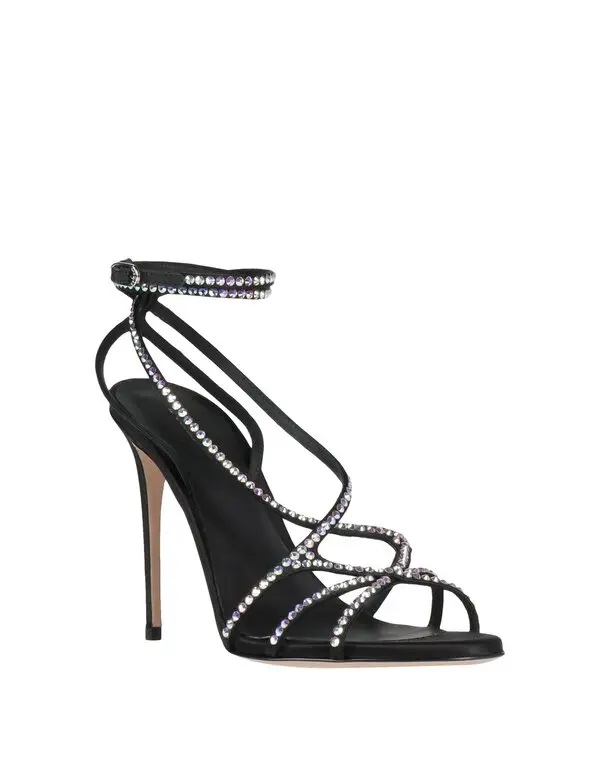 LE SILLA Slingback Sandals With Crystal Embellishments