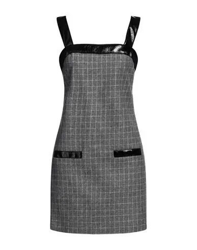 Maje Checked Mini Dress In Polyester, Acrylic, Wool, Synthetic Fibers, And Cotton - Grey