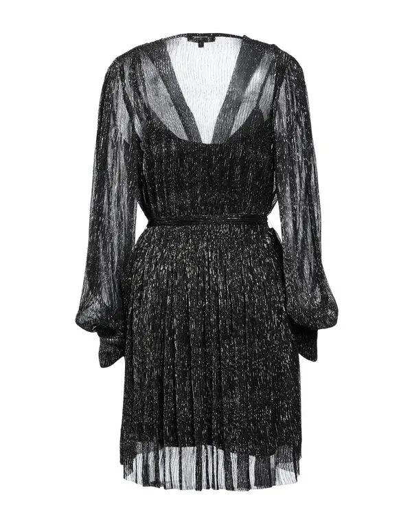 Maje Mini Flared Dress - Black