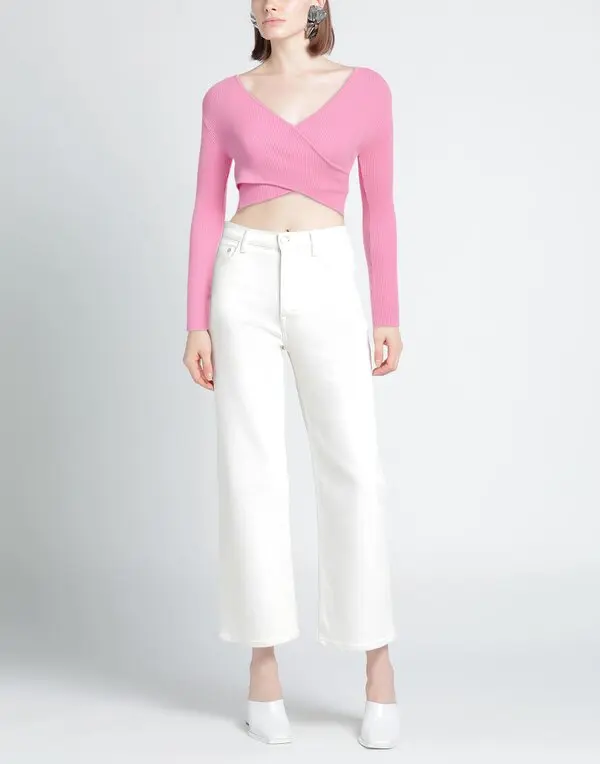 VICOLO Knit Solid Color Sweater - Pink