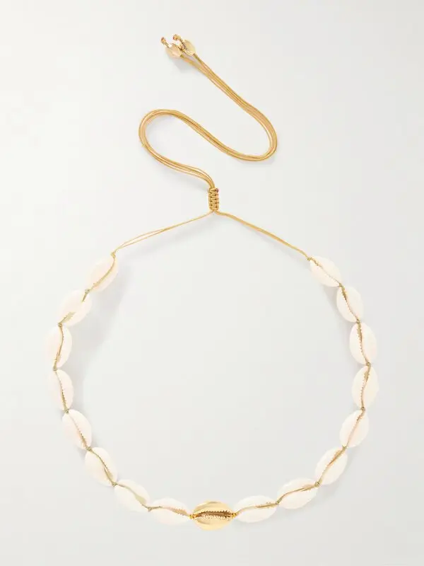 Tohum Design Gold-plated Shell Necklace - Neutrals