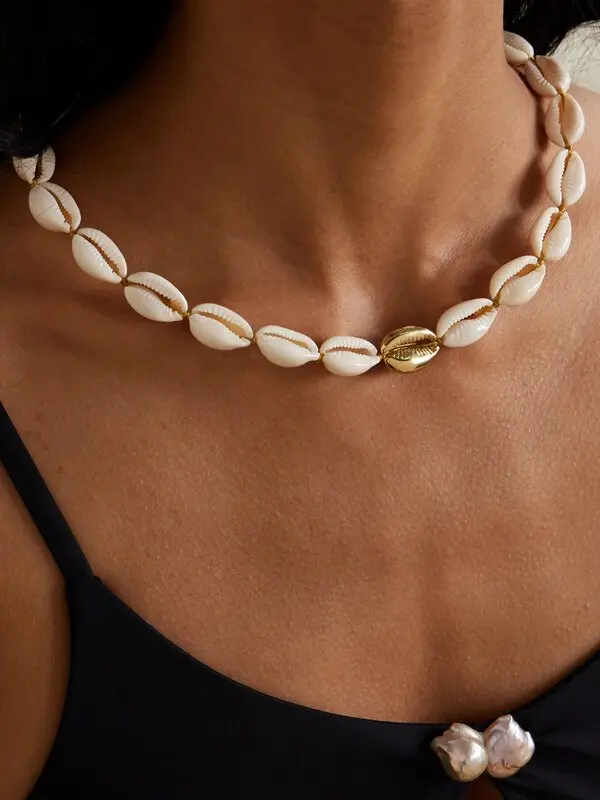 Tohum Design Gold-plated Shell Necklace