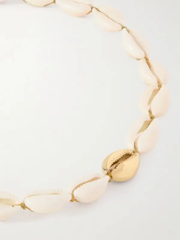 Tohum Design Gold-plated Shell Necklace