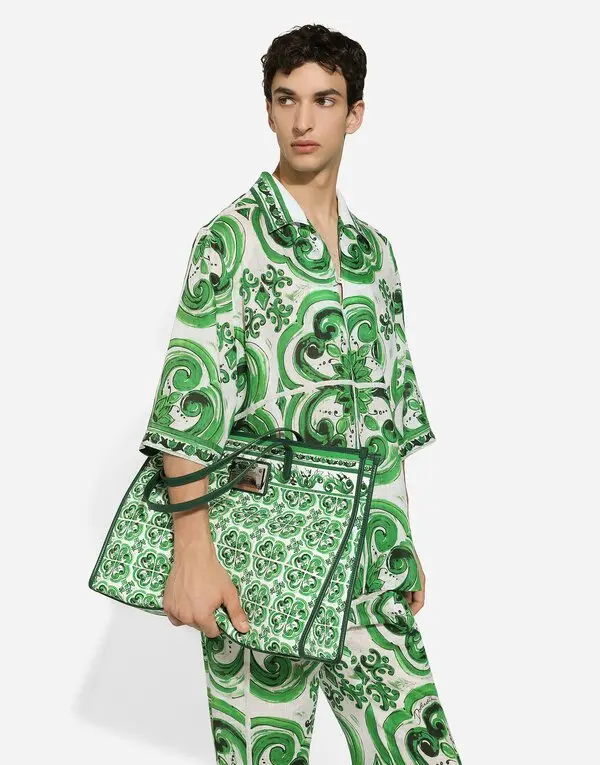 Dolce & Gabbana Large Majolica Canvas Shopper - Print