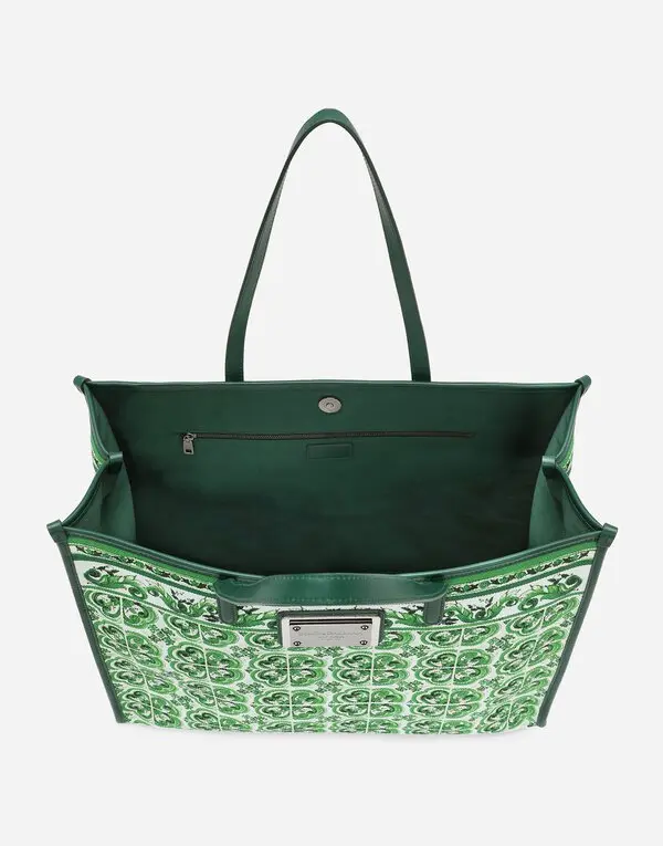 Dolce & Gabbana Large Majolica Canvas Shopper - Print