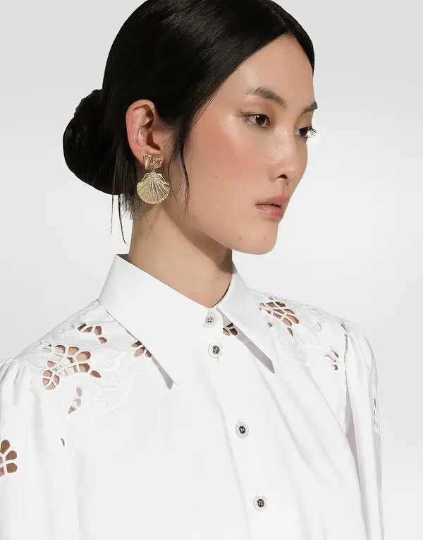 Dolce & Gabbana Rhinestone-detailed Shell Earrings