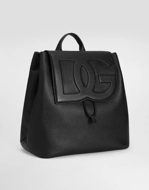 Dolce & Gabbana Deerskin Logo Backpack - Black