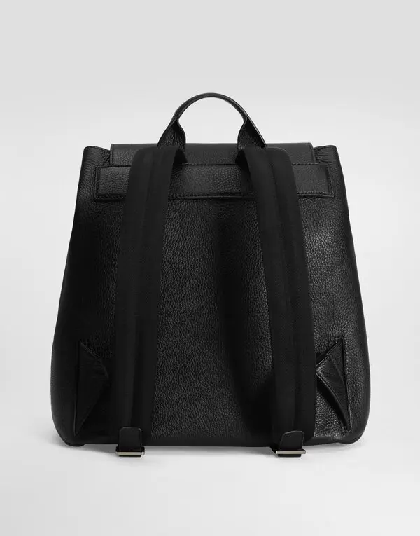 Dolce & Gabbana Deerskin Logo Backpack - Black