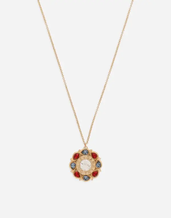 Dolce & Gabbana Floral Rhinestone-detailed Necklace