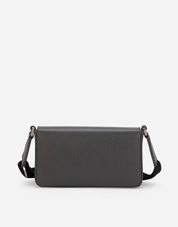 Dolce & Gabbana Deerskin Mini Bag With Logo - Grey