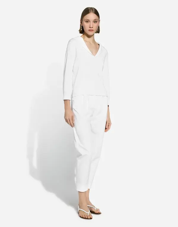 Dolce & Gabbana Viscose Sweater With Sailor Collar