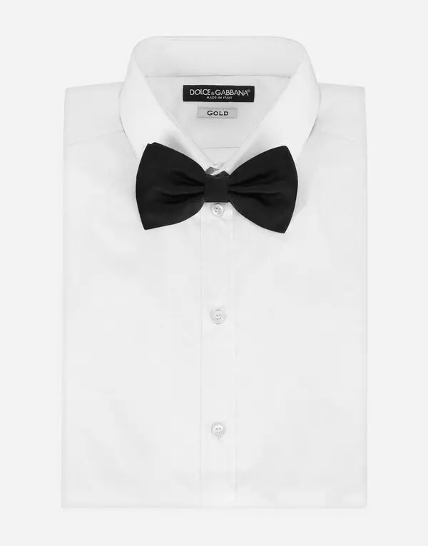 Dolce & Gabbana Silk Satin Bow Tie - Black