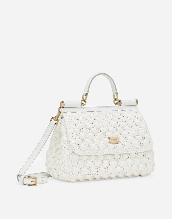 Dolce & Gabbana Large Sicily Handbag - White