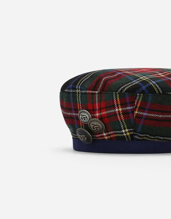 Dolce & Gabbana Tartan Wool-blend Beret