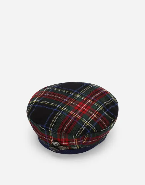 Dolce & Gabbana Tartan Wool-blend Beret
