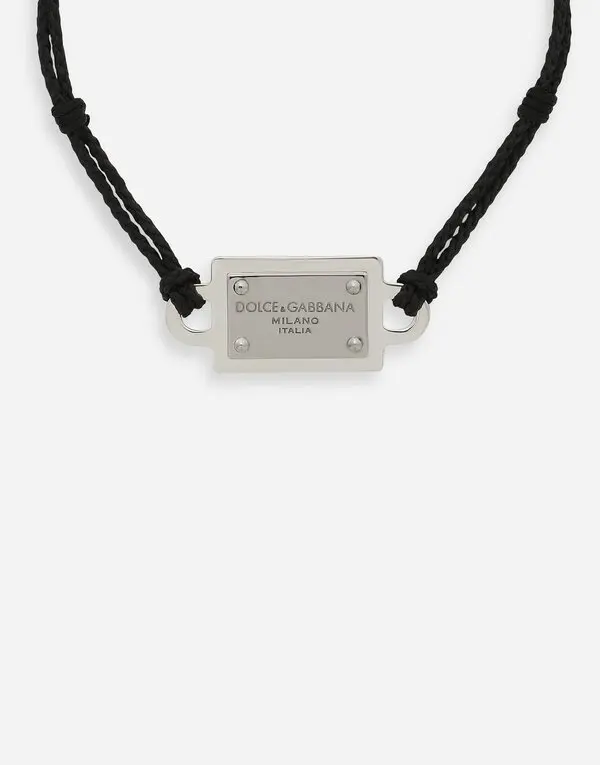 Dolce & Gabbana Cord Bracelet With Branded Tag - Multicolor