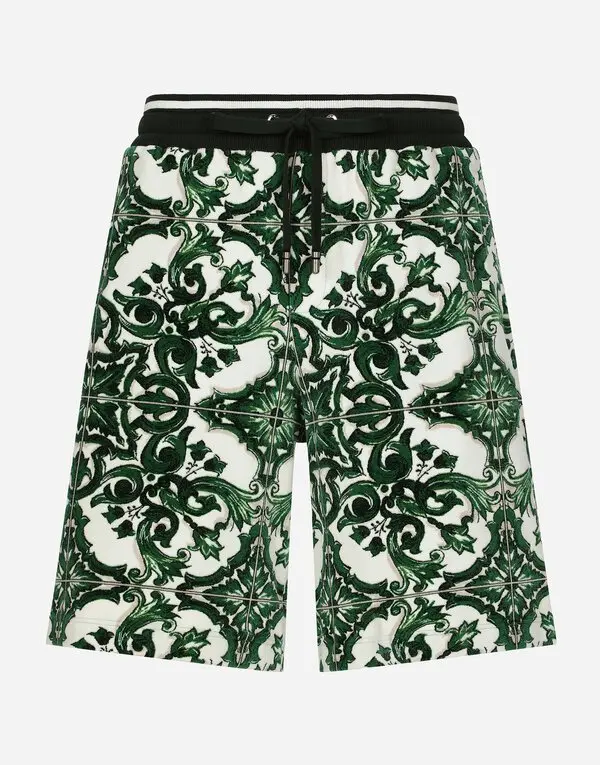 Dolce & Gabbana Majolica Chenille Jogging Shorts - Print