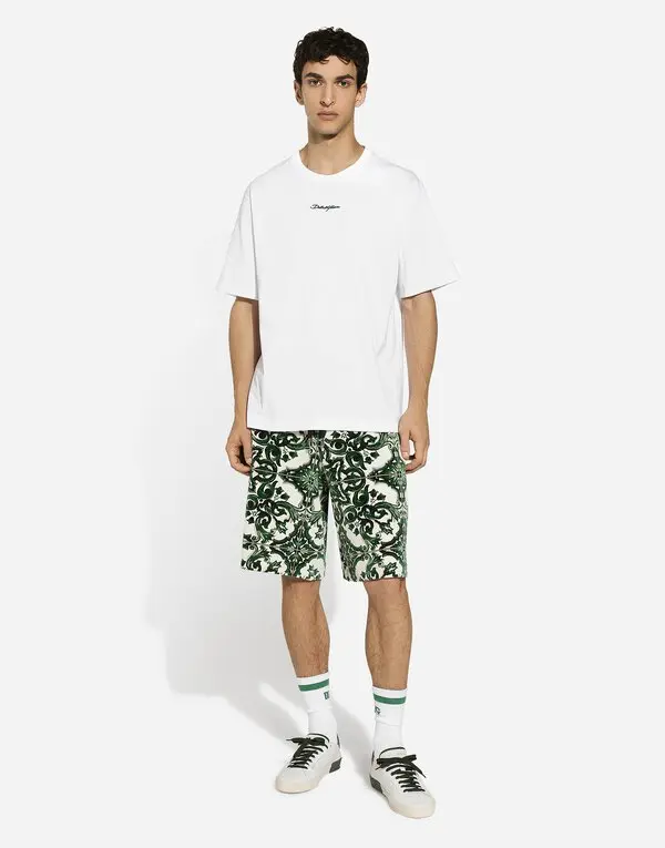 Dolce & Gabbana Majolica Chenille Jogging Shorts - Print