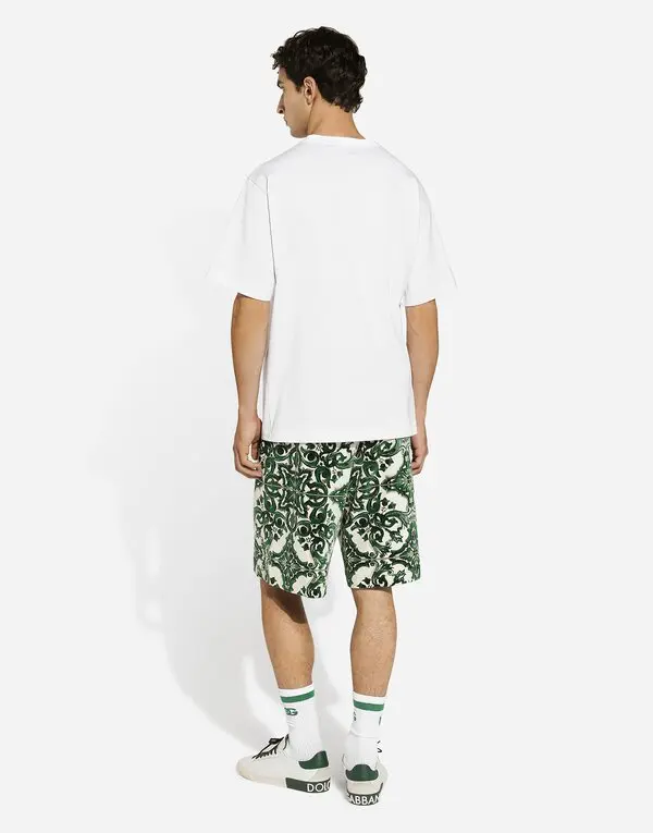 Dolce & Gabbana Majolica Chenille Jogging Shorts - Print