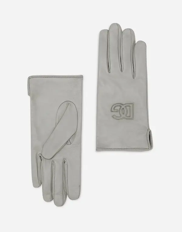 Dolce & Gabbana Leather Gloves - White