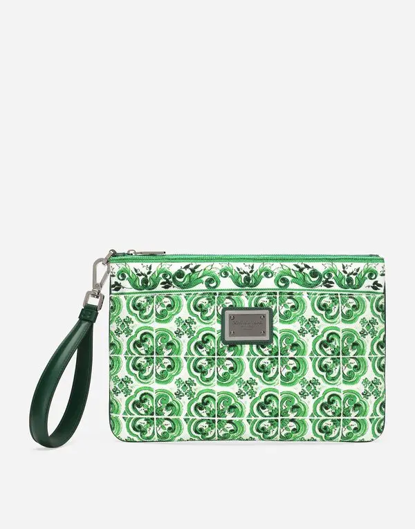 Dolce & Gabbana Majolica- Canvas Pouch - Print
