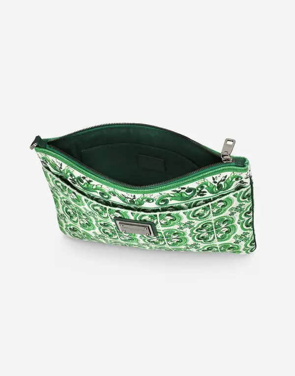 Dolce & Gabbana Majolica- Canvas Pouch - Print