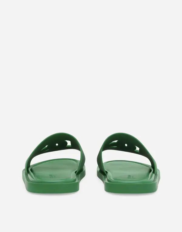 Dolce & Gabbana Rubber Beachwear Slides - Green
