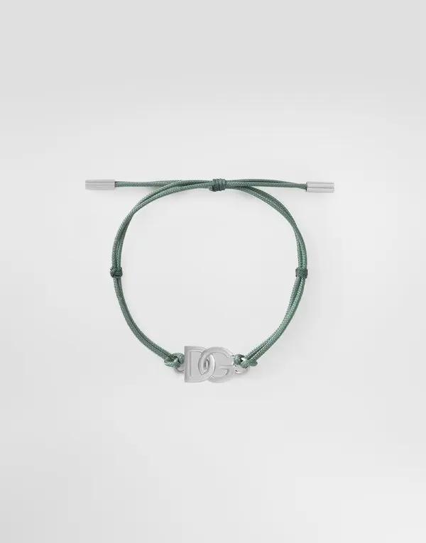 Dolce & Gabbana Cord Bracelet With Dg Logo - Green