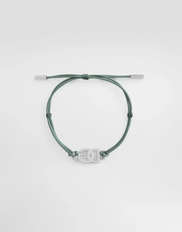 Dolce & Gabbana Cord Bracelet With Dg Logo - Green