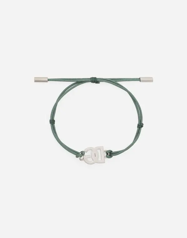Dolce & Gabbana Cord Bracelet With Dg Logo - Green