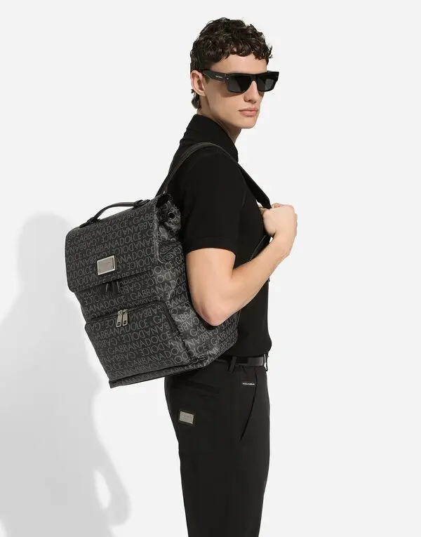 Dolce & Gabbana Coated Jacquard Backpack - Multicolor