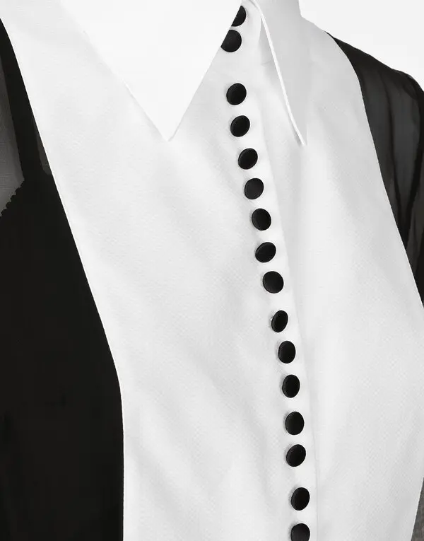 Dolce & Gabbana Silk Chiffon Midi Shirt Dress