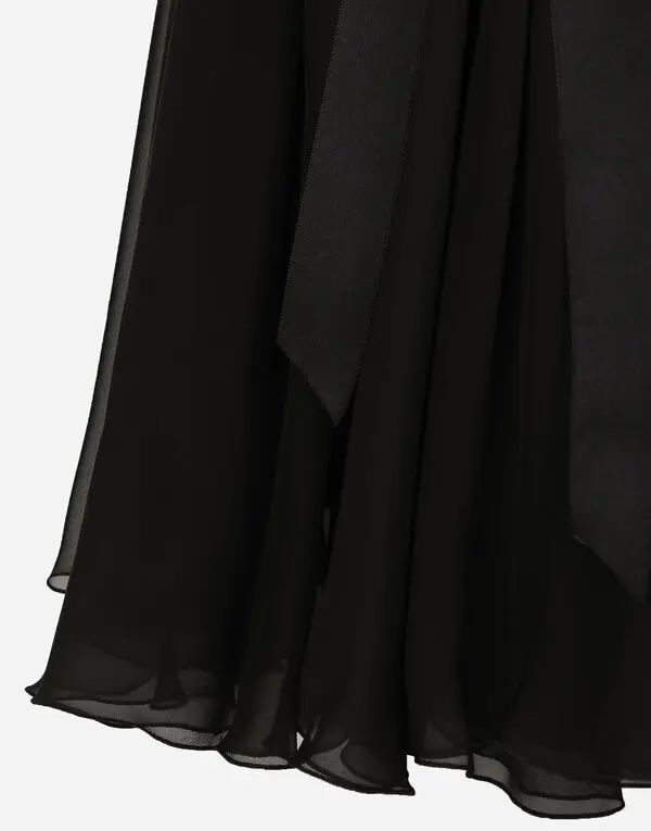 Dolce & Gabbana Silk Chiffon Midi Shirt Dress
