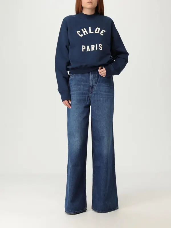 Chloé Logo Sweatshirt - Navy