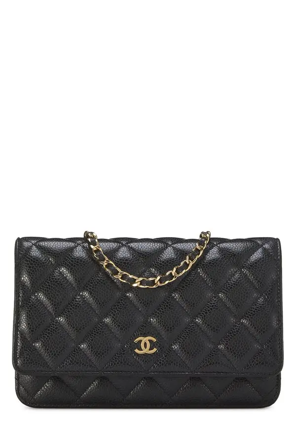 Chanel Caviar Classic Quilted Wallet On Chain