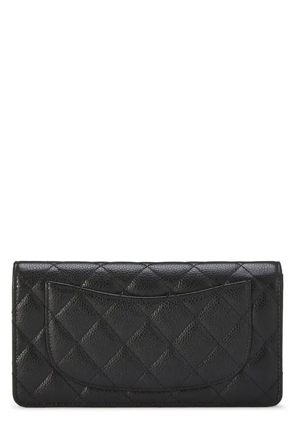 Chanel Quilted Caviar Classic Long Yen Wallet