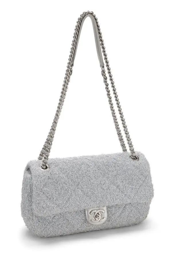 Chanel Knit Pluto Glitter Classic Flap