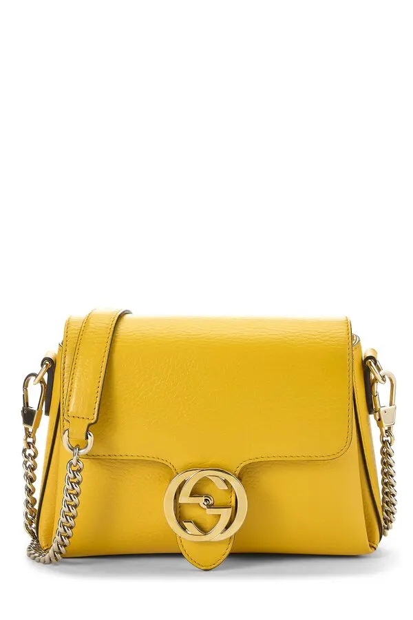 Gucci Leather Shoulder Bag - Yellow