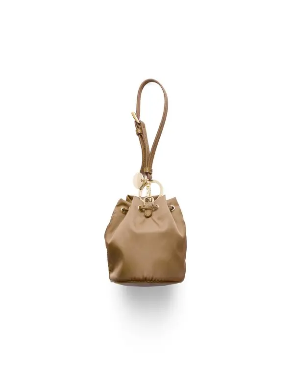 Prada Re-nylon Icon Keychain Charm - Brown