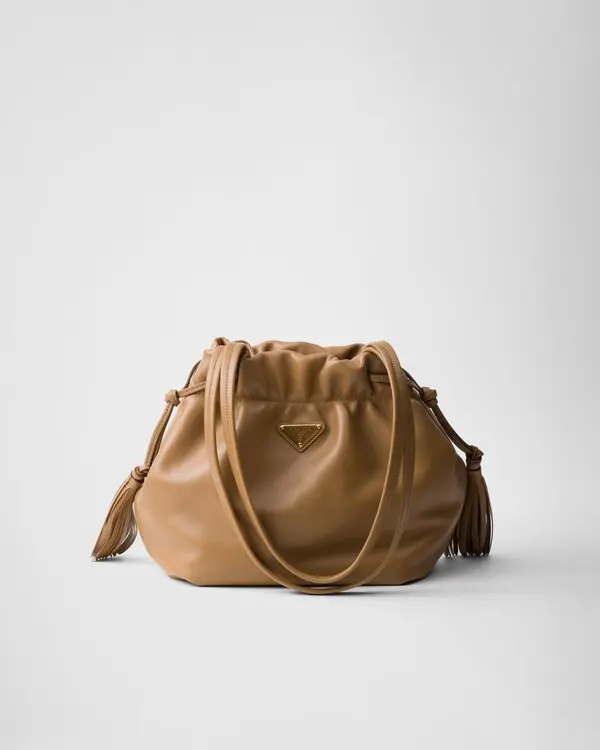 Prada Nappa Leather Shoulder Bag - Caramel | Editorialist