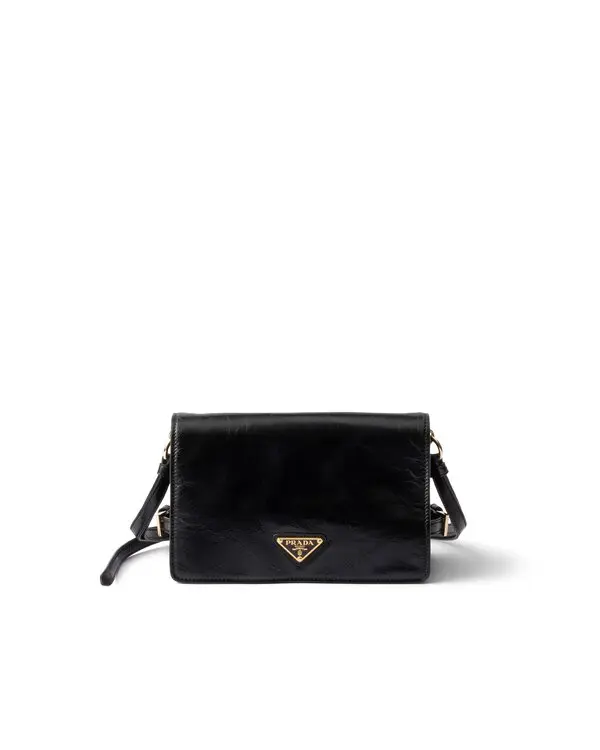 Prada Leather Shoulder Bag - Black
