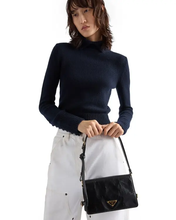 Prada Leather Shoulder Bag - Black