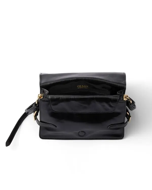Prada Leather Shoulder Bag - Black