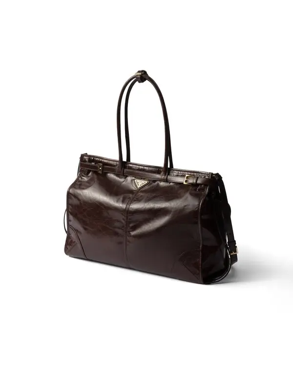 Prada Extra-large Leather Handbag - Brown