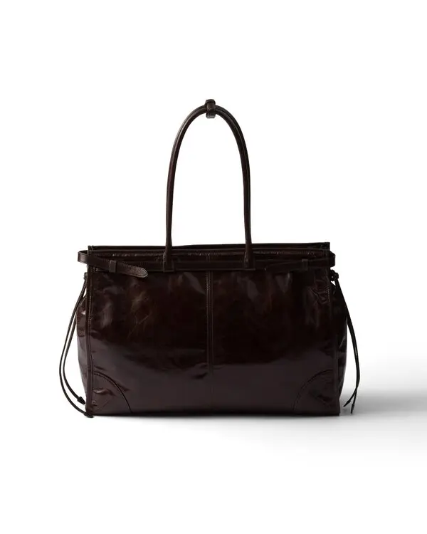 Prada Extra-large Leather Handbag - Brown